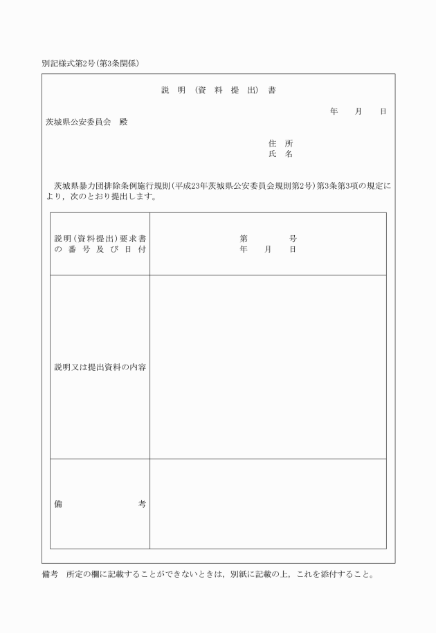 茨城県暴力団排除条例施行規則
